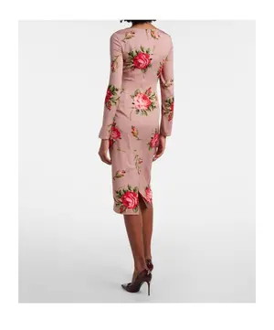 Dolce & Gabbana Floral Silk-blend Midi Dress