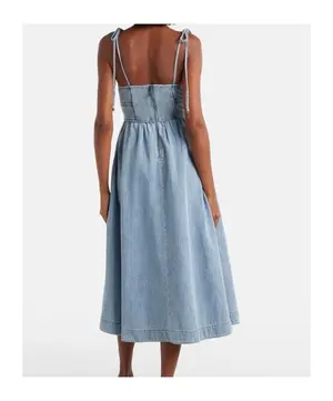 Zimmermann Wanderlust Denim Midi Skirt