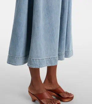 Zimmermann Wanderlust Denim Midi Skirt