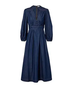 Zimmermann Awaken Denim Midi Dress