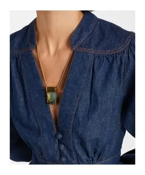 Zimmermann Awaken Denim Midi Dress
