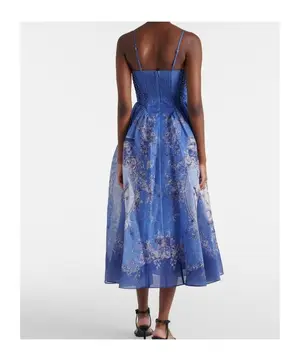 Zimmermann Rebellion Linen And Silk Bustier Dress