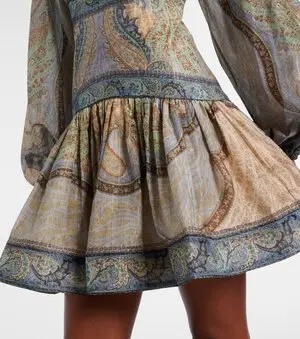 Zimmermann Wanderlust Cotton And Silk-blend Minidress
