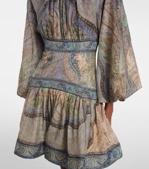 Zimmermann Wanderlust Cotton And Silk-blend Minidress
