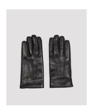 Giorgio Armani Logo-stamped Leather Gloves