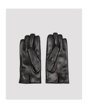 Giorgio Armani Logo-stamped Leather Gloves