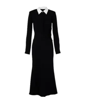 Roland Mouret Satin Crepe Midi Dress - Black