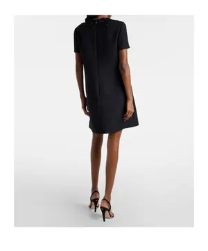 Valentino Garavani Embellished Wool And Silk Minidress