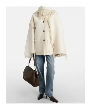 TOTEME T-lock Suede Shoulder Bag