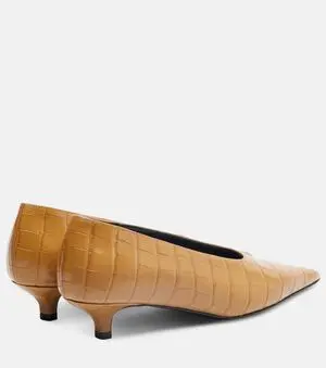 TOTEME Croc-effect Leather Pumps