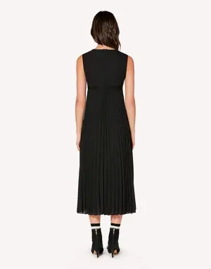 Red Valentino V-neck Pleated Dress