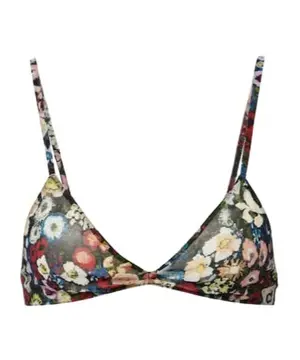 Khaite Talita Floral Silk Bra - Multicolor