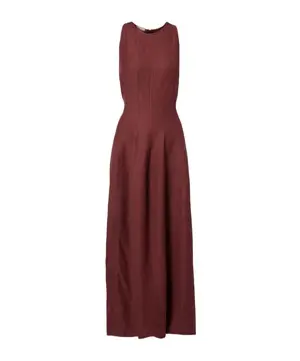 Brunello Cucinelli Striped Midi Dress - Red