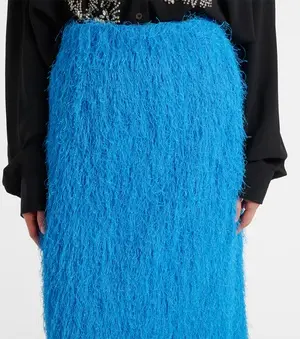 Dries Van Noten Fringed Midi Skirt