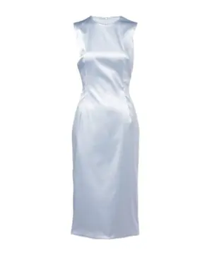 Dolce & Gabbana Satin Midi Dress - Blue