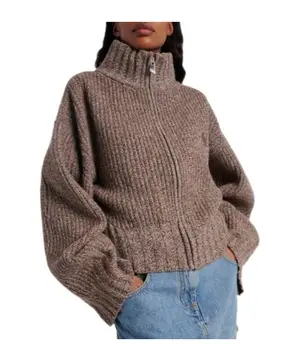 Attico Solid Color Casual Knitted Sweater