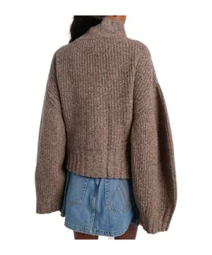 Attico Solid Color Casual Knitted Sweater