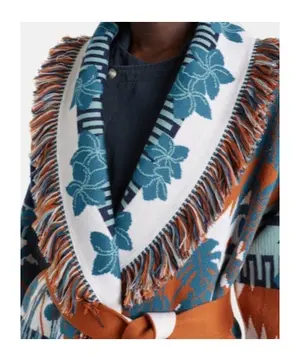 Alanui Island Soul Jacquard Wool Cardigan