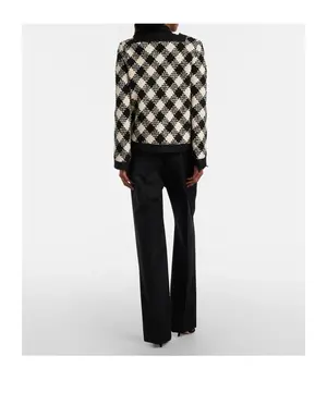 Valentino Garavani Wool And Mohair Straight Leg Pants With Bow Detail