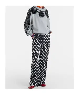 Dries Van Noten Embellished Cotton Jersey Sweatshirt