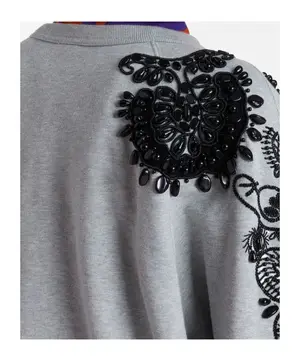 Dries Van Noten Embellished Cotton Jersey Sweatshirt
