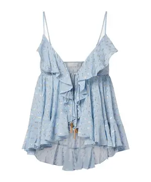 Zimmermann Daylight Ruffled Top - Blue