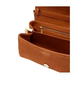 FERRAGAMO Flap Small Suede Shoulder Bag