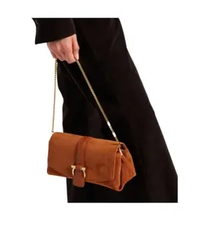 FERRAGAMO Flap Small Suede Shoulder Bag