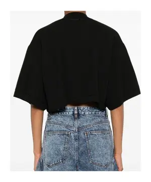 Alaïa Knitted Cropped T-shirt