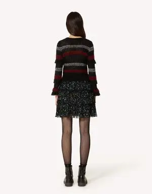 Red Valentino Striped Knitted Pullover