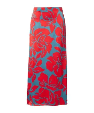 Dries Van Noten Floral Pencil Skirt - Red