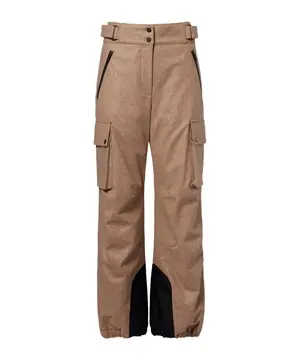Brunello Cucinelli Virgin Wool Flannel Cargo Pants - Brown