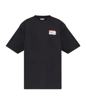 Vetements Name Tag Crewneck T-shirt - Black