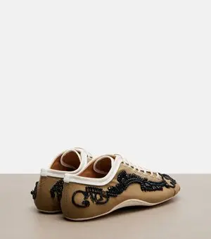 Dries Van Noten Embellished Canvas Sneakers