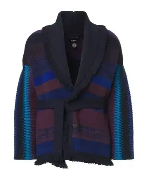 Giorgio Armani Knit Cardigan With Shawl Collar And Belt