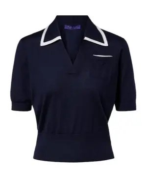 Ralph Lauren Cashmere Polo Sweater - Black