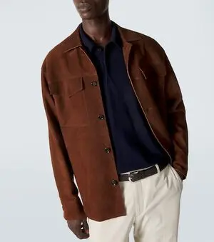 LARDINI Suede Shirt Jacket