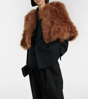 YVES SALOMON Short Feather Coat