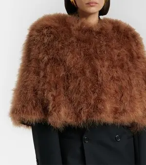 YVES SALOMON Short Feather Coat