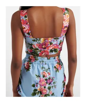 Dolce & Gabbana Floral Cotton Crop Top