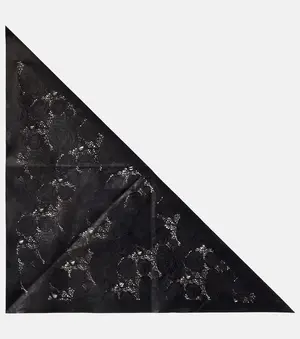 Magda Butrym Floral Perforated Leather Scarf