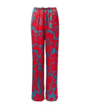 Dries Van Noten Floral Palazzo Pants - Red