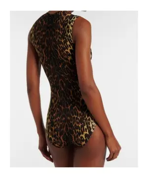 Alex Perry Leopard-print Mesh Bodysuit