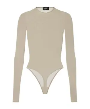 Wardrobe.NYC Sheer Bodysuit - Nude