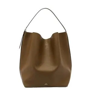 TOTEME Large Leather Tote Bag - Brown