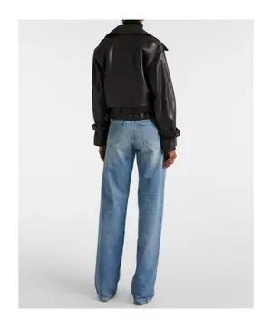 Nour Hammour Leather Biker Jacket