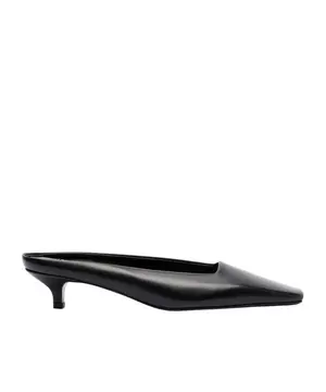 TOTEME Square-toe Mules - Black