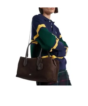 Polo Ralph Lauren Solid Color Suede Shoulder Bag
