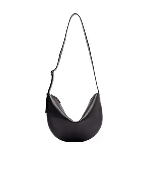 THE ROW Zipper Shoulder Bag - Black