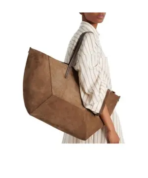 Brunello Cucinelli Bc Duo Large Suede Tote Bag
